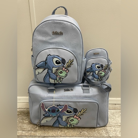 Disney | Bags | Nwt Stitch Weekender Bag Backpack And Phone Crossbody ...
